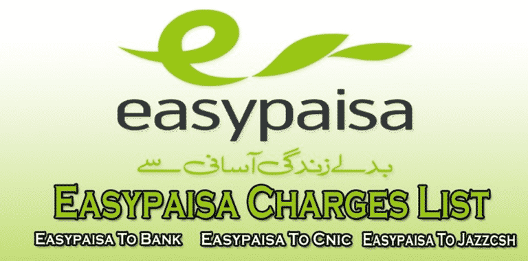 Easypaisa Charges List for Money Transfer and Withdrawal in 2022 ...