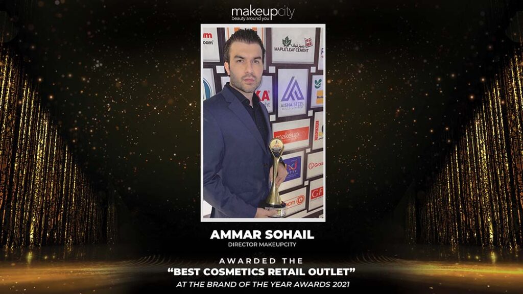 Ammar Sohail, Director Makeup City, Receives The “Best Cosmetics Retail Outlet” Award at The ...