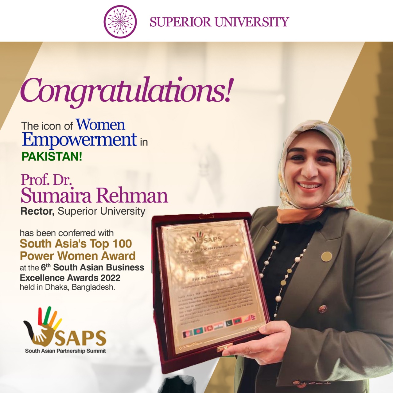 Superior University Scoops Emerging Educational Institute of the Year ...