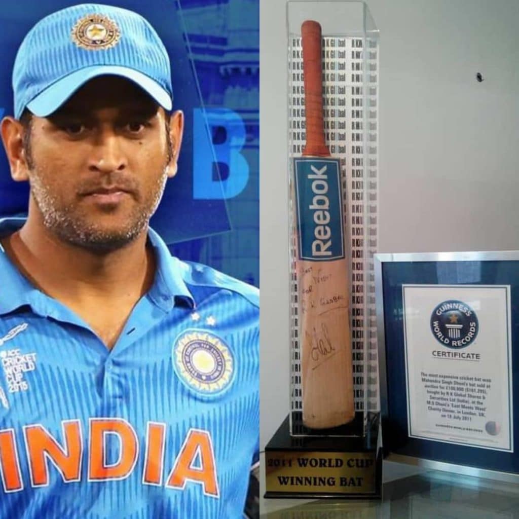 MS Dhoni Bat Used in World Cup 2011 Final Auctioned at This Massive ...