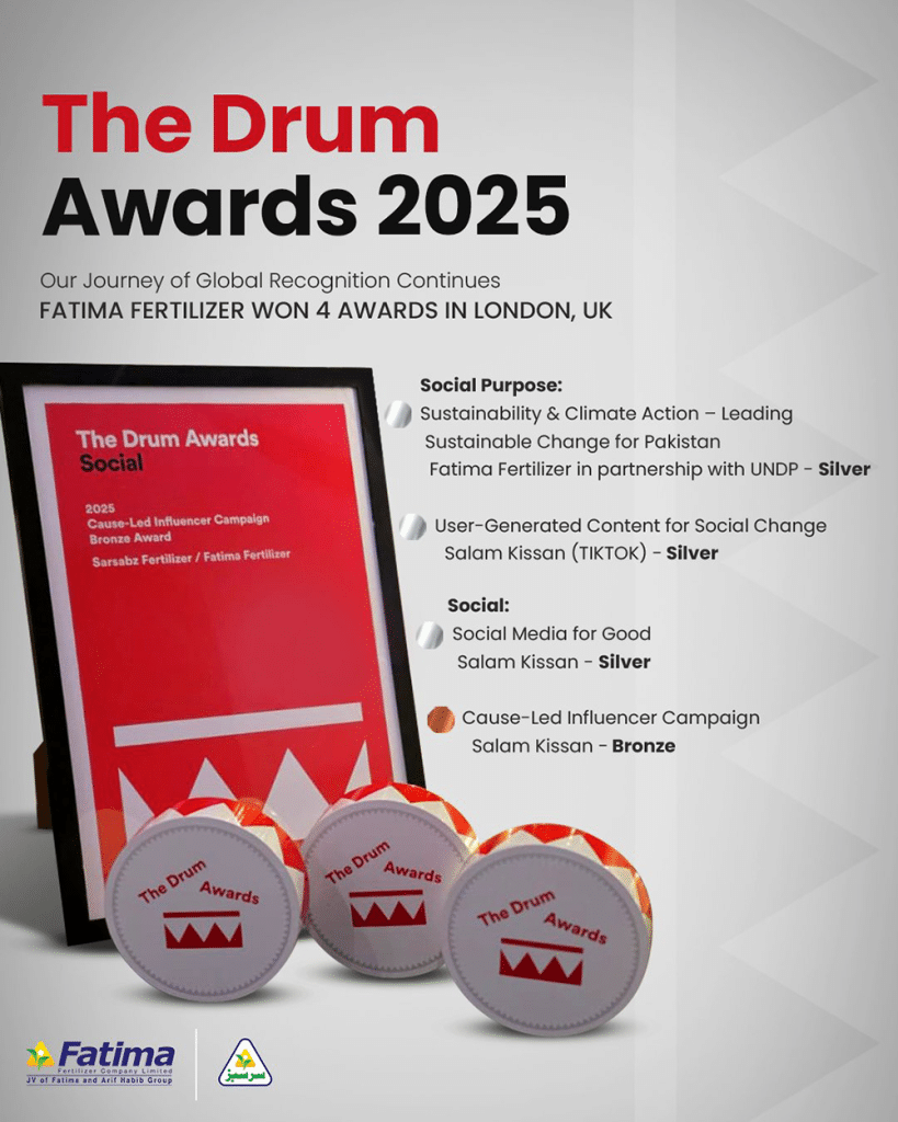 Fatima Fertilizer wins Four Prestigious Awards at The Drum Awards 2025 ...