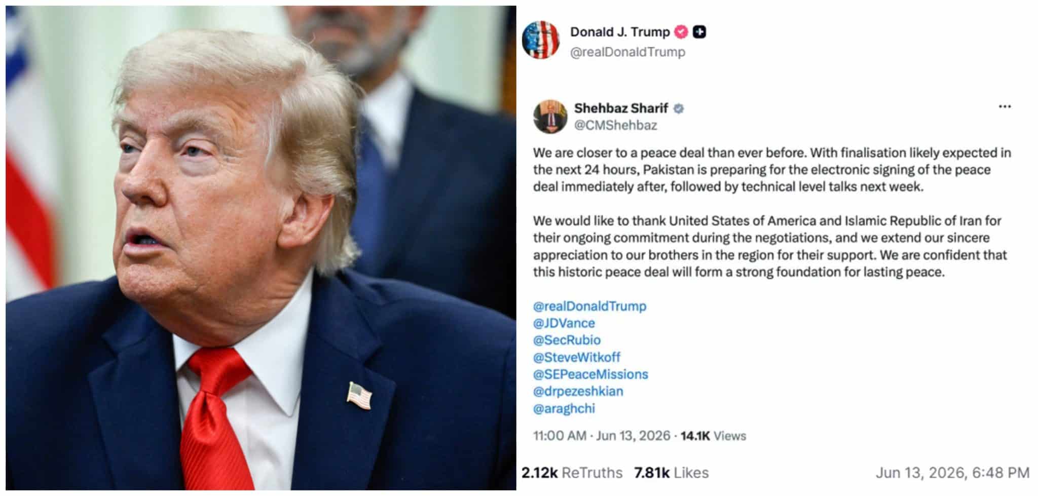 Trump Shares PM Shehbaz's Tweet on Finalised Iran Deal – Startup Pakistan